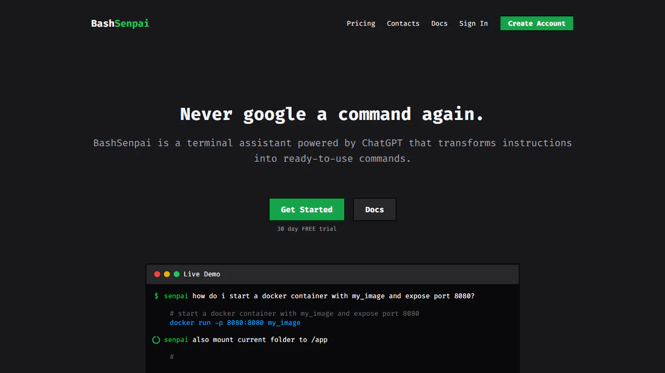 Bash Senpai - AI Yard - AI Tools