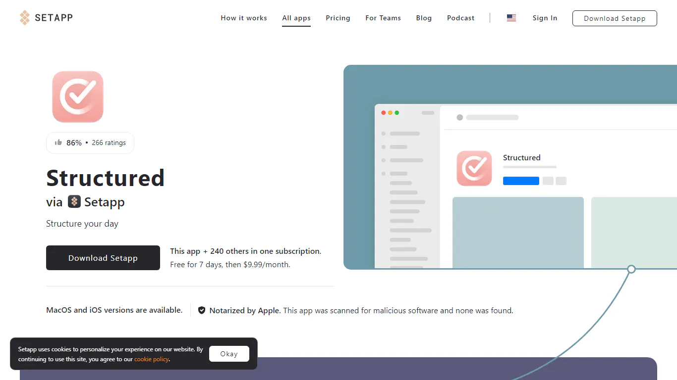 Structured on Setapp - AI Yard - AI Tools