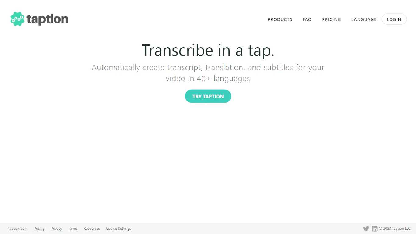 Taption - AI Yard™ - AI Tools